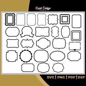 Classic Frames Svg, Dxf, Png, Pdf - Etsy