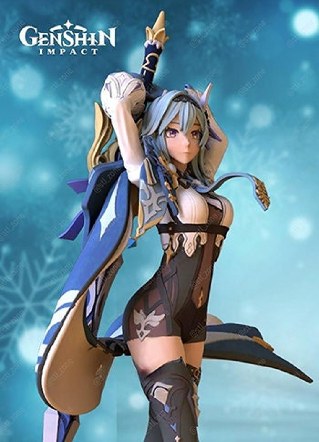 Genshin Impact 3d Print Stl File 3d Figure Stl 3d Eula - Etsy