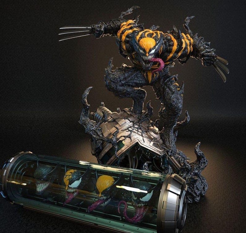 Venomized Wolverine STL File for 3D Printing High-quality 3D Model ...