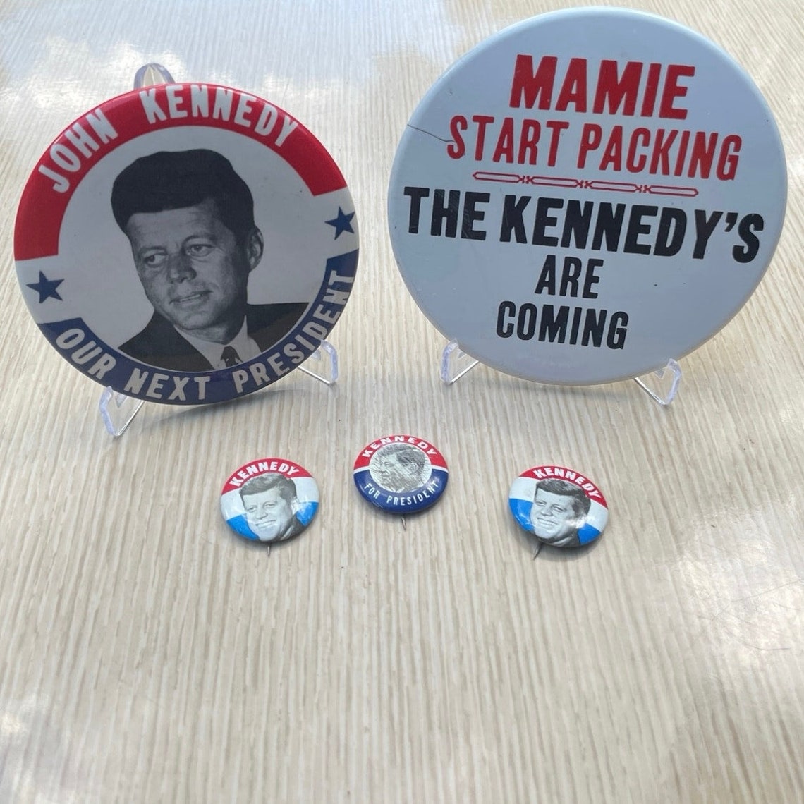 1960 John F. Kennedy JFK Presidential Campaign Buttons Set of 5-vintage ...