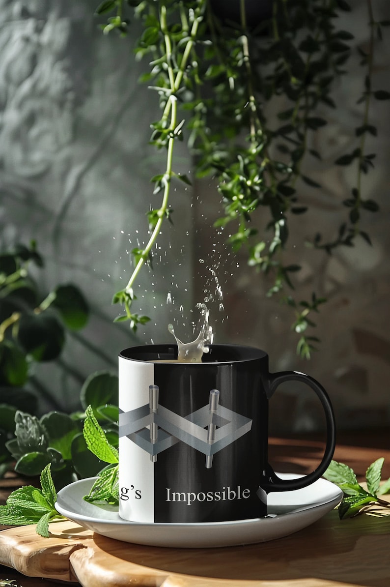 Coffee Mug Black and White Optical Illusion Accent 11, 15oz - Etsy