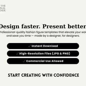 Plus Size Fashion Figure Template Set, Front and Back Pose, Realistic ...