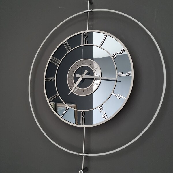 Mirrored Clock - Etsy UK