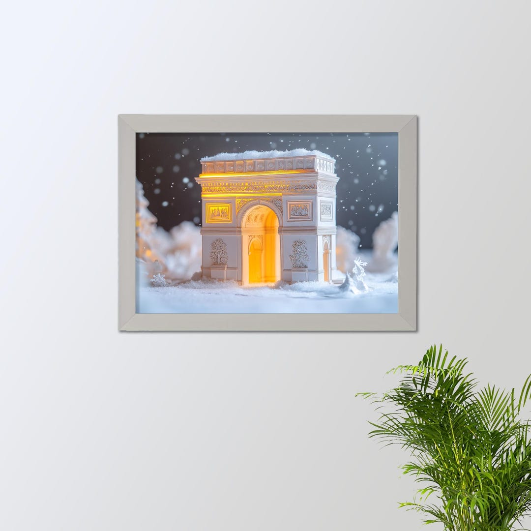 L'arc De Triomphe Art Print | Paris Wall Decor | French Landmark Poster ...