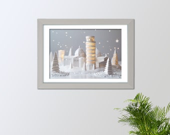 Leaning Tower of Pisa, Italy, Mini Version, Building, DIY Paper Model ...