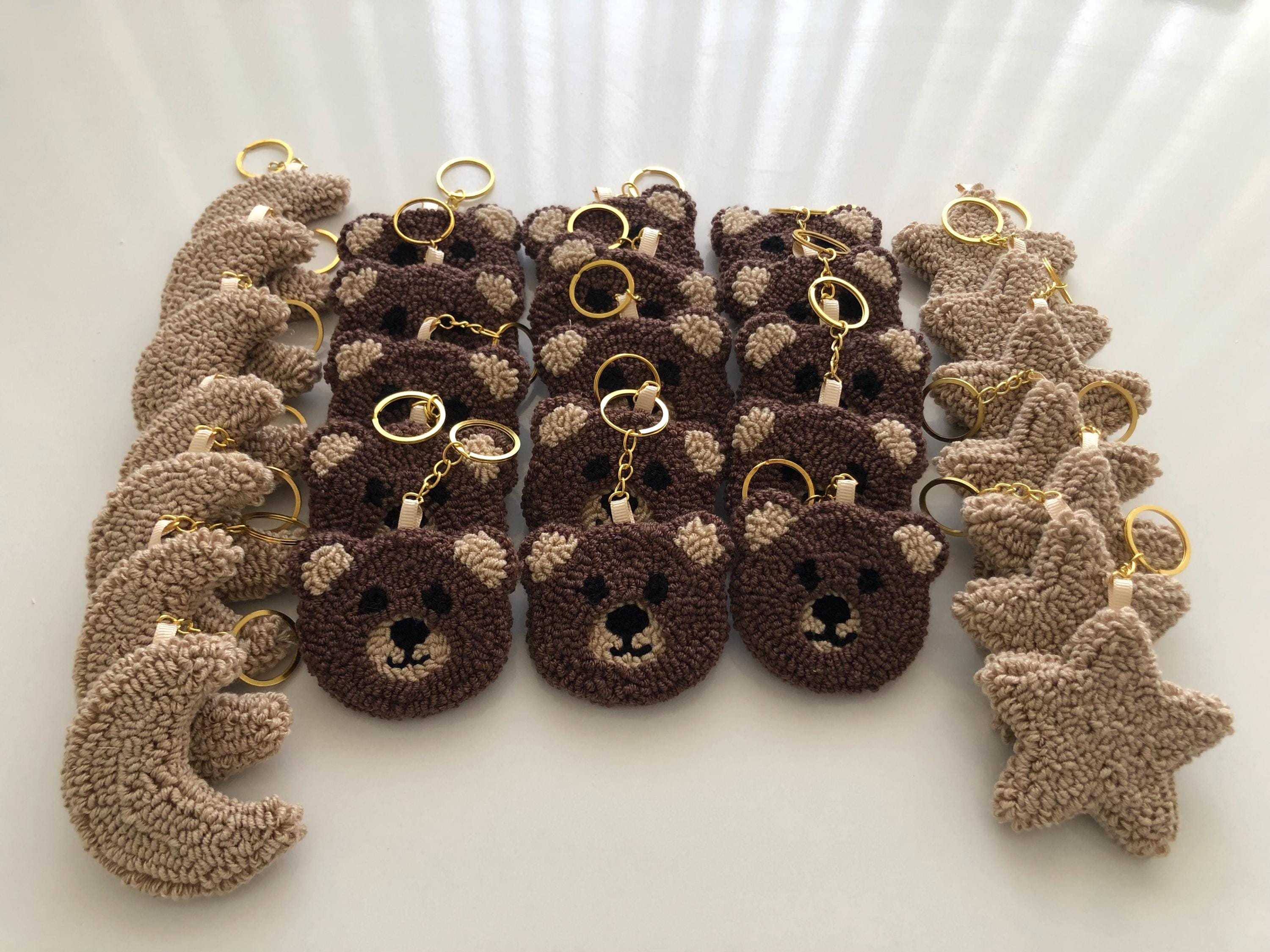 Punch Needle Keychain , Tufted Keychain ,personalized Letter Keychain ...