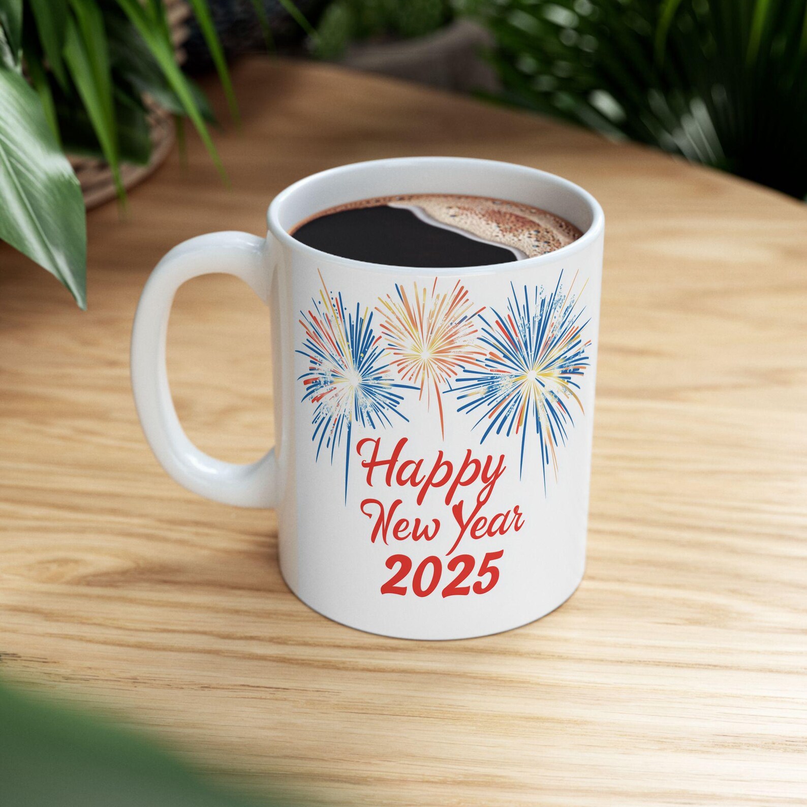 New Year 2025 Celebration Mug, Holiday Festivities Gift Countdown Party ...