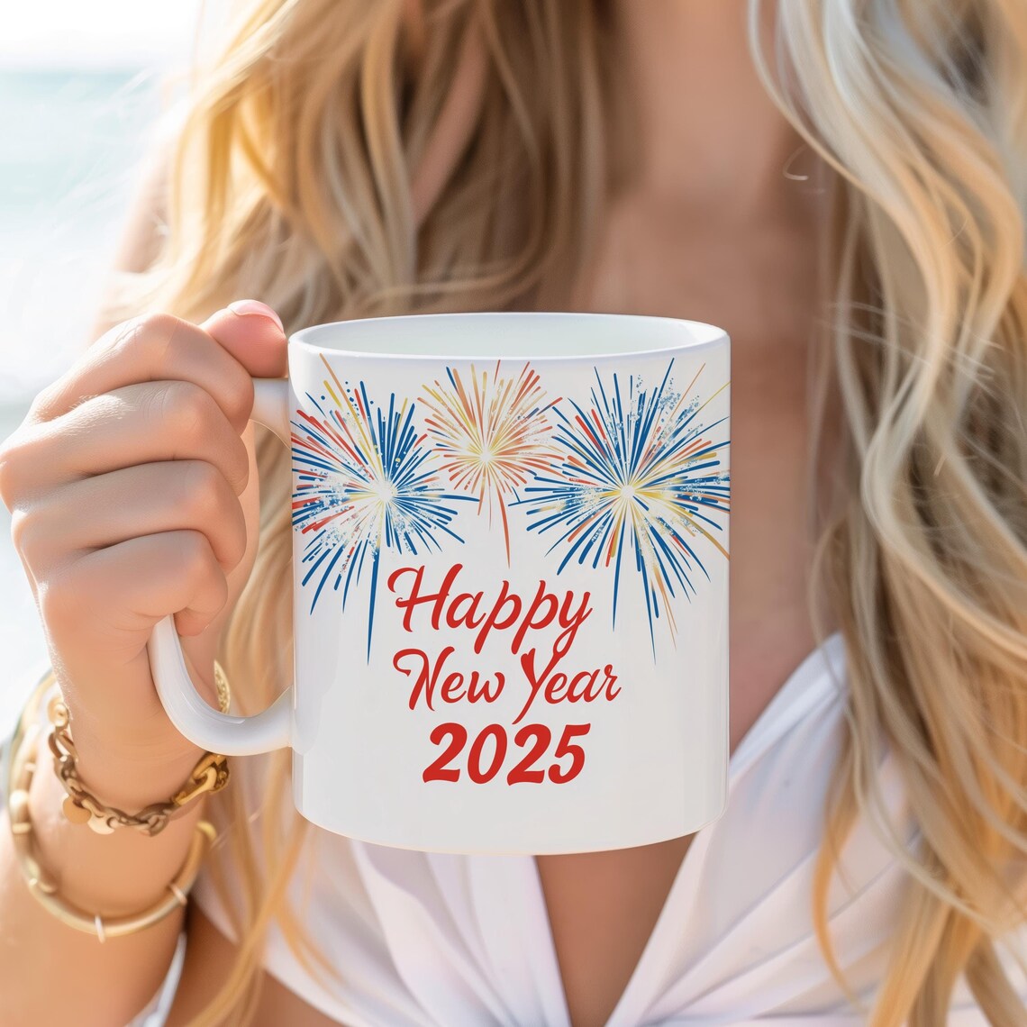 New Year 2025 Celebration Mug, Holiday Festivities Gift Countdown Party ...