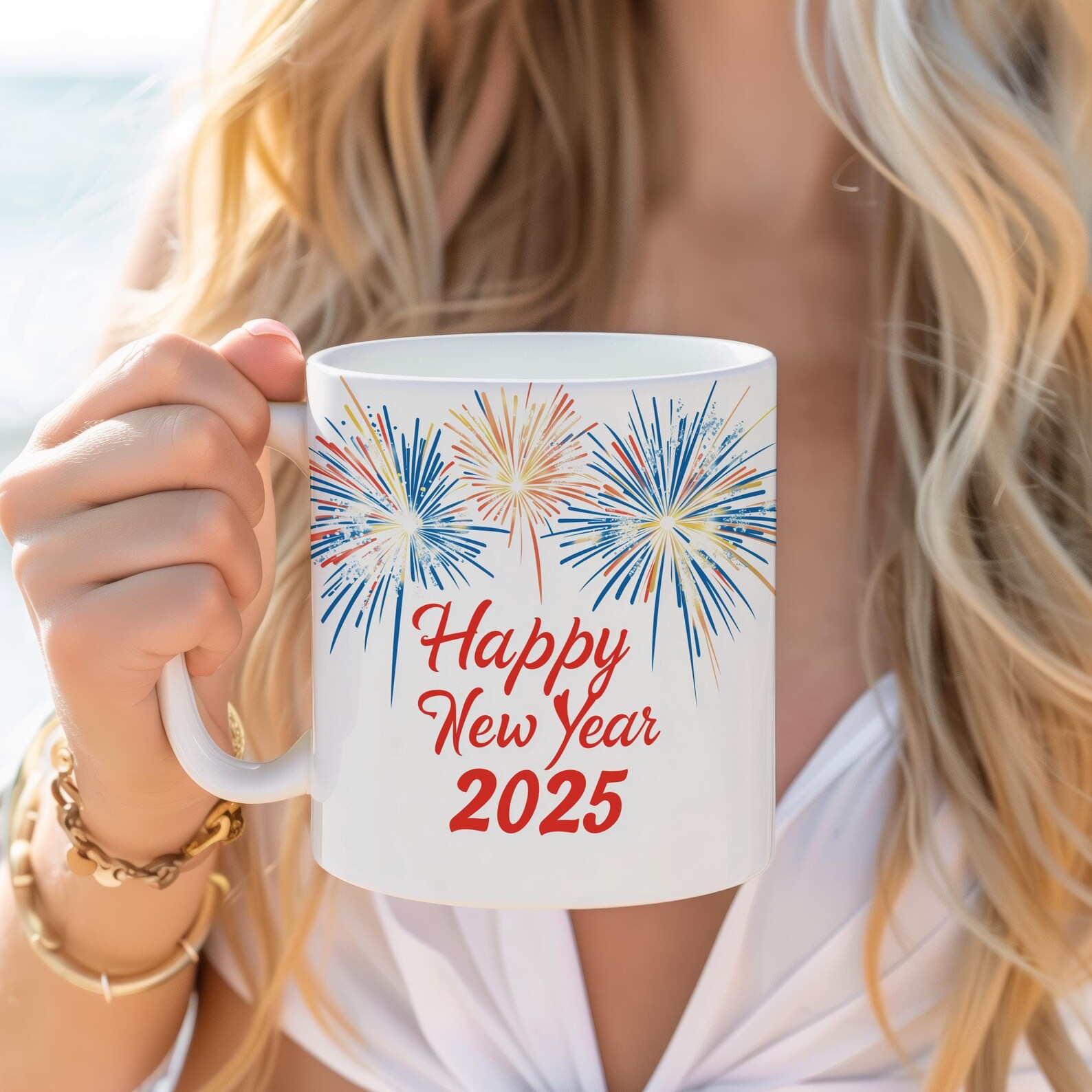 New Year 2025 Celebration Mug, Holiday Festivities Gift Countdown Party ...
