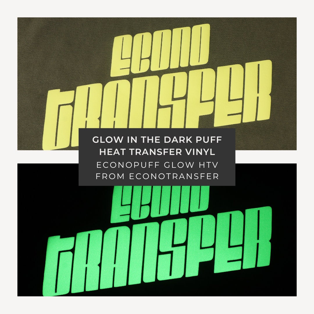 Glow in the Dark Puff Heat Transfer Vinyl 12 to 27.25 Yards by 20 ...