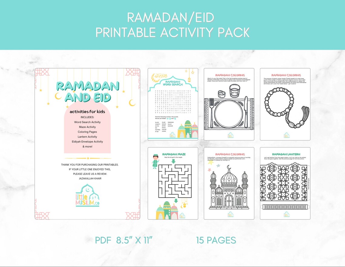 Ramadan Activity Printable, Eid Activities, Ramadan Activity Book ...