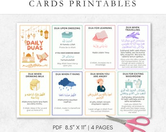 30 Dua Cards, Islamic Flashcards, Printable Cards, Dua Cards for ...