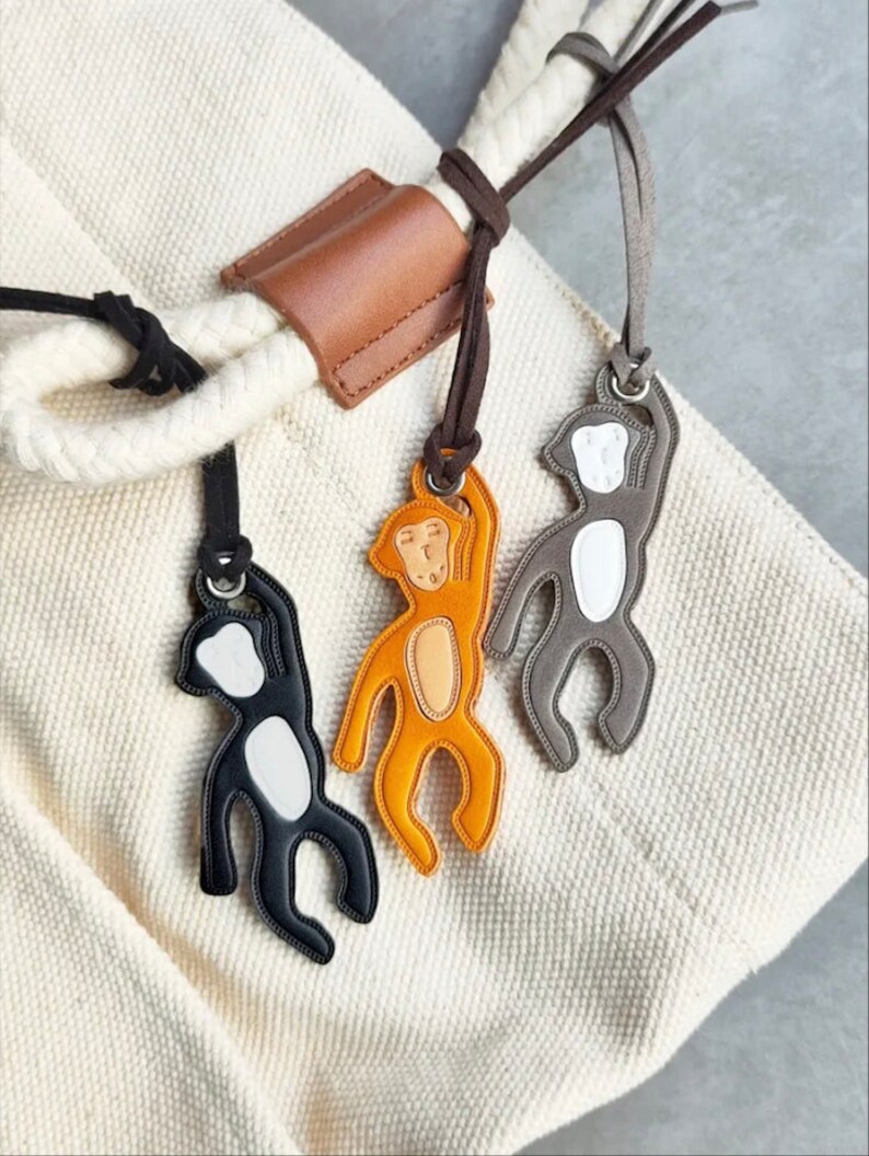 Handmade Leather Bag Charms, Keychain Gift, Keychain, Gifting, Unique ...