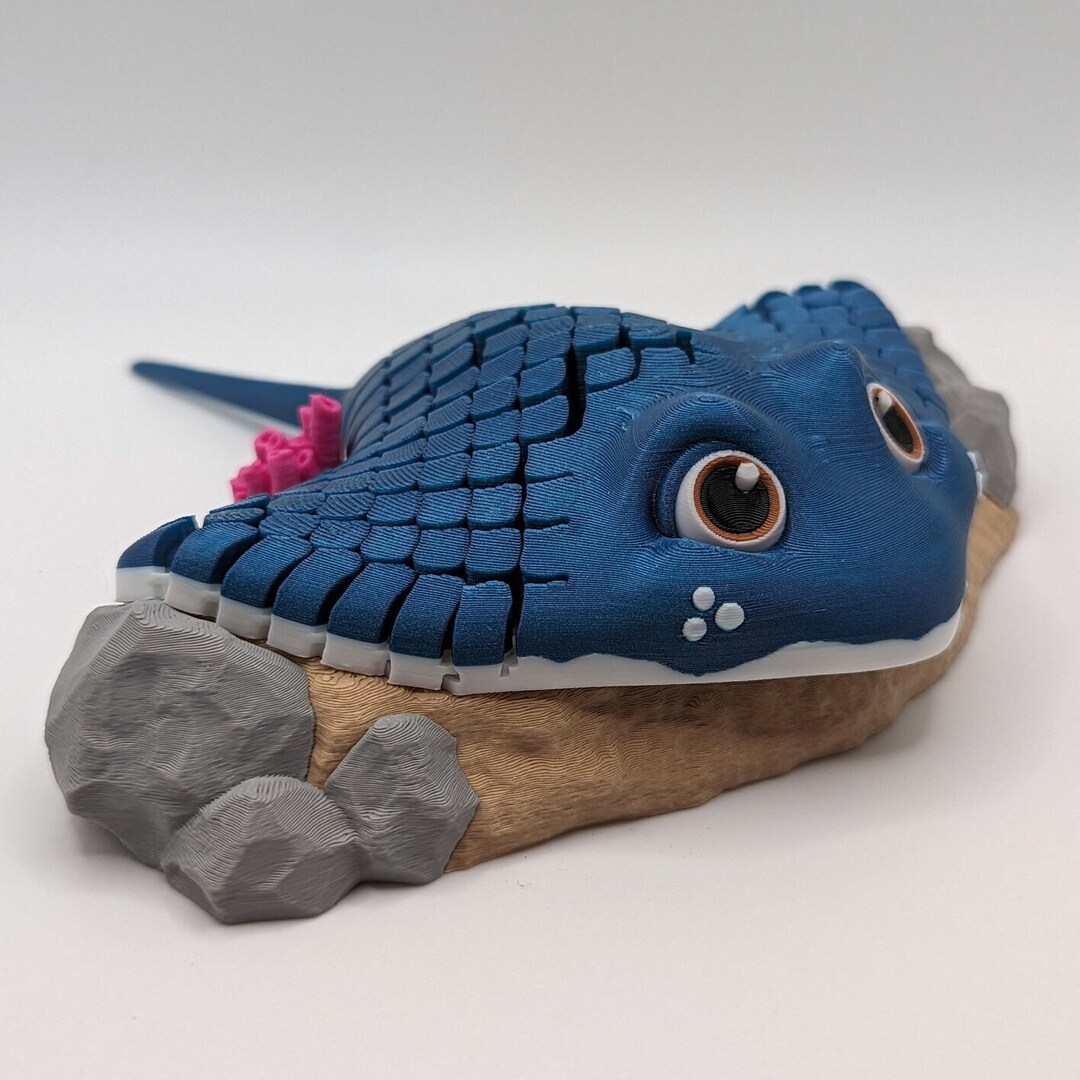 Articulated Manta Ray 3d Print With Base - Etsy