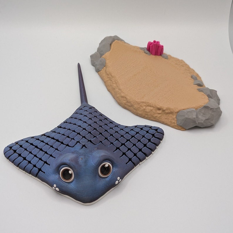Articulated Manta Ray 3d Print With Base - Etsy