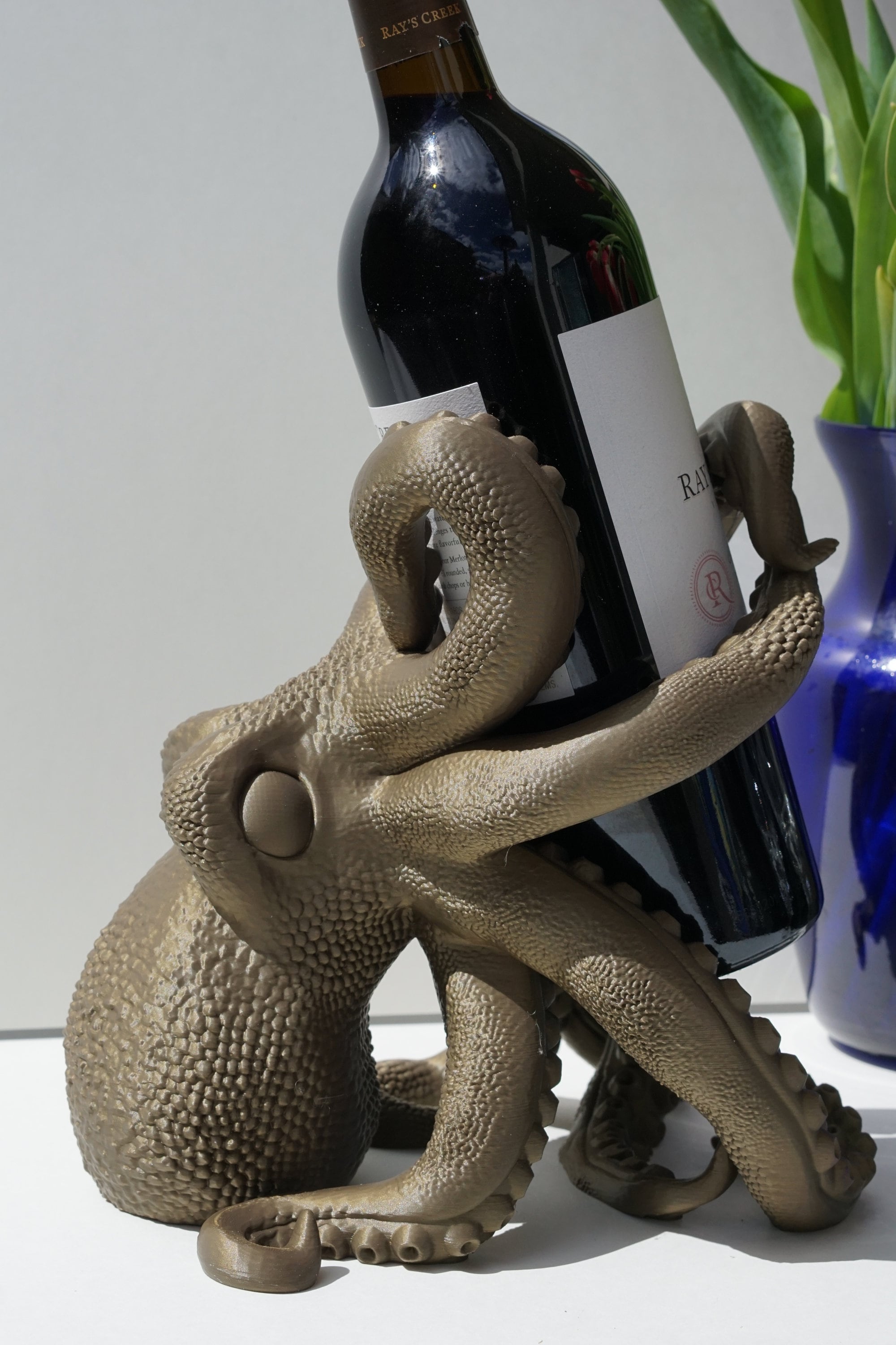3D Printed Octopus Wine Bottle Holder - Etsy