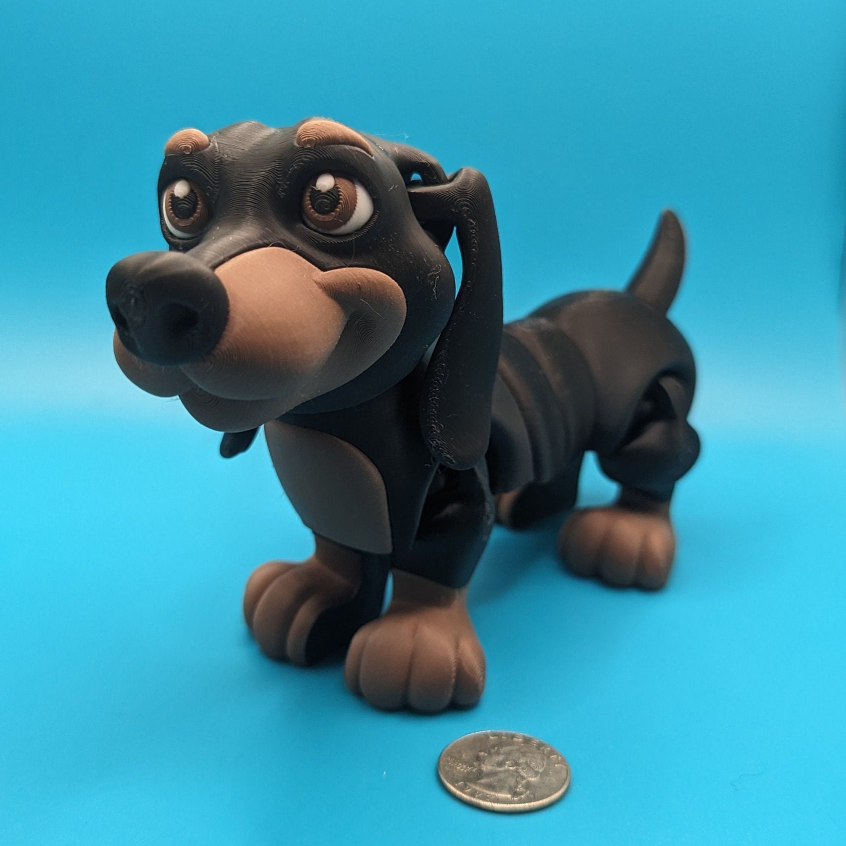 Flexi 3D Printed Dachshund Dog Printverse Multi-size Cute Dog - Etsy