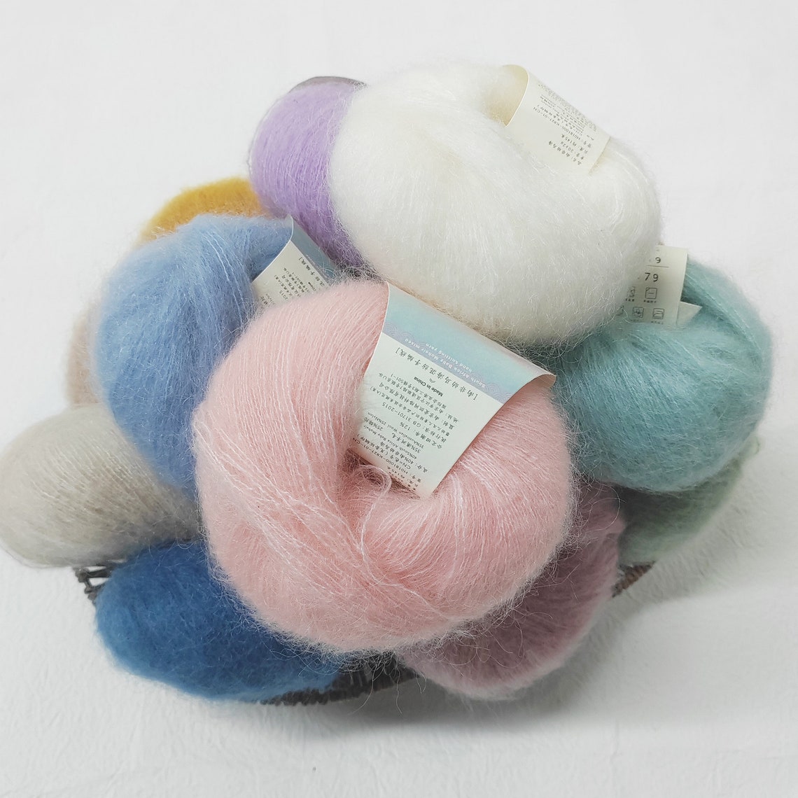 28 Colours Mohair Wool Yarn, Lace Yarn, Kid Mohair Silk Yarn ...