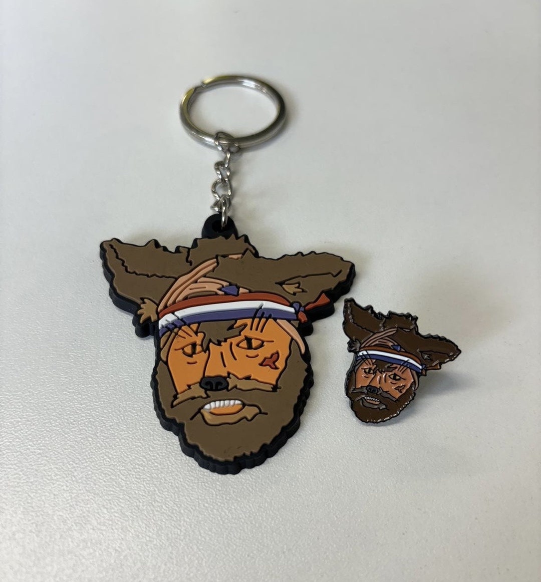 The Mighty Boosh Crack Fox Key Ring and Pin Set - Etsy