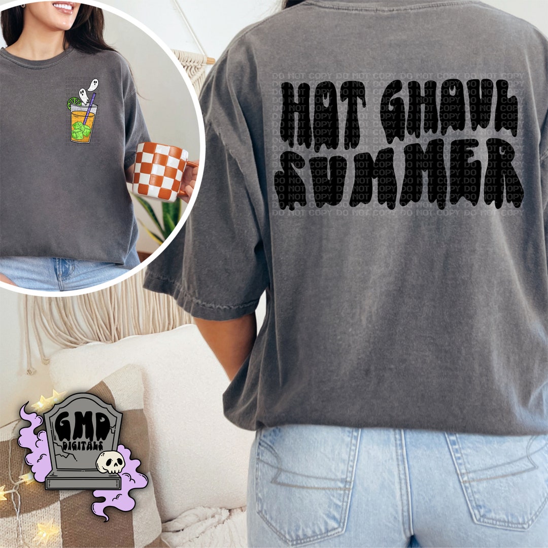 Hot Ghoul Summer Drink Digital PNG File - Spooky Sublimation File ...