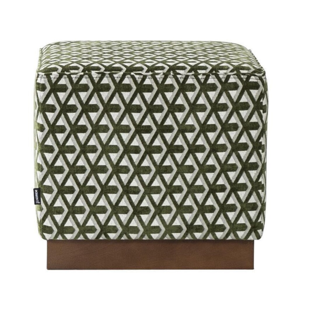Stool Puff Footstool Green-white Upholstered Stool Seat Stool Fabric ...
