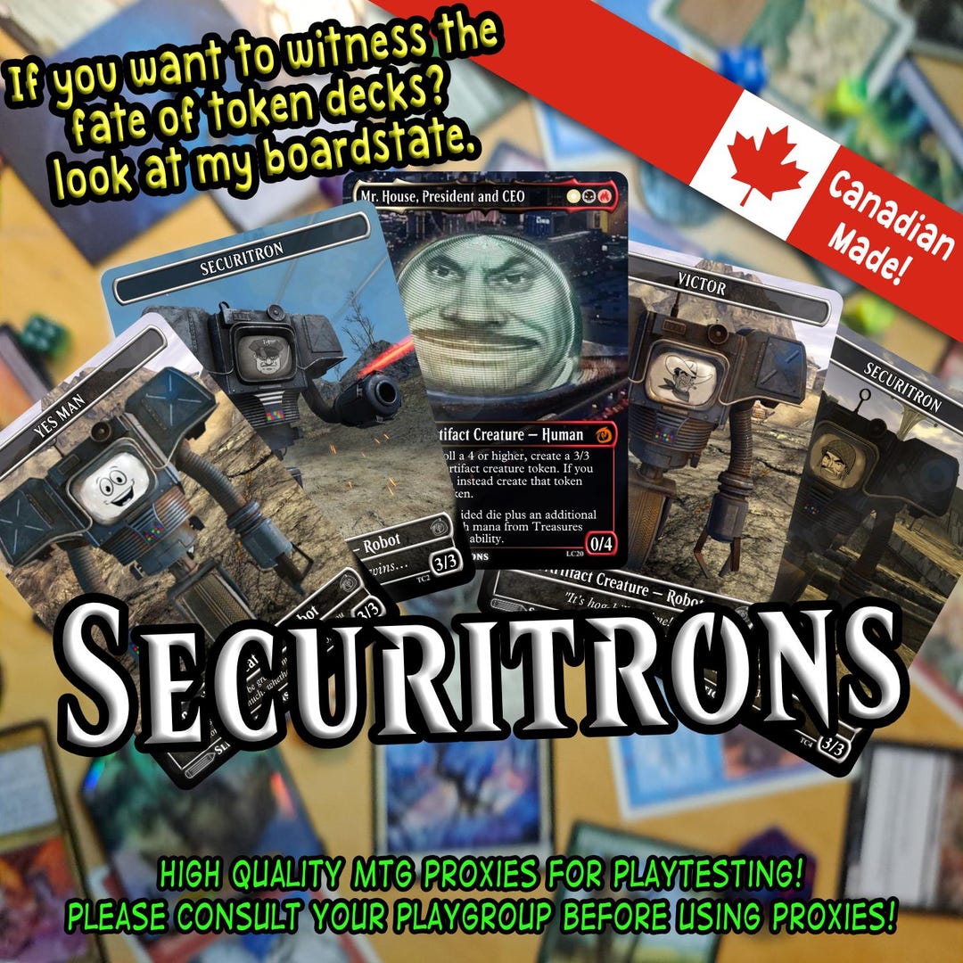 MTG Fallout Securitron Robot Tokens: Slivercreations Alternate Art (set ...
