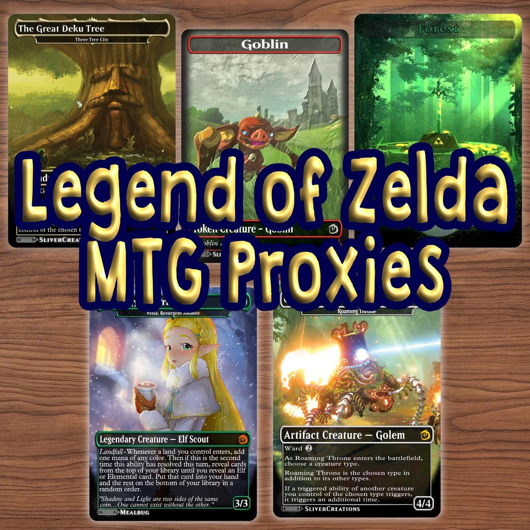 Custom Magic Proxies Legend of Zelda 5-card Set Great Deku Tree, Zelda ...