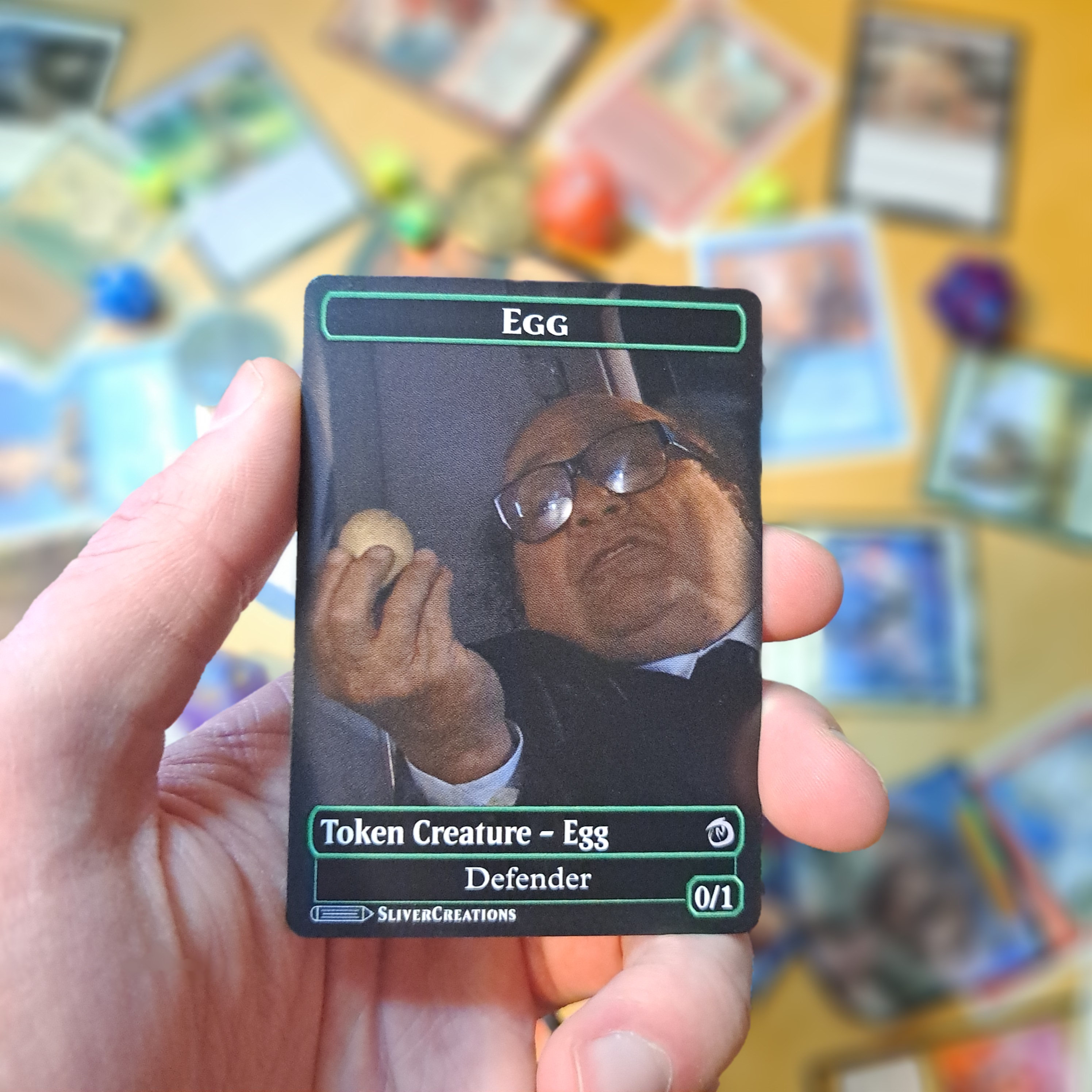 MTG 0/1 Green Egg Tokens set of 3 Slivercreations Alternate Arts SC ...