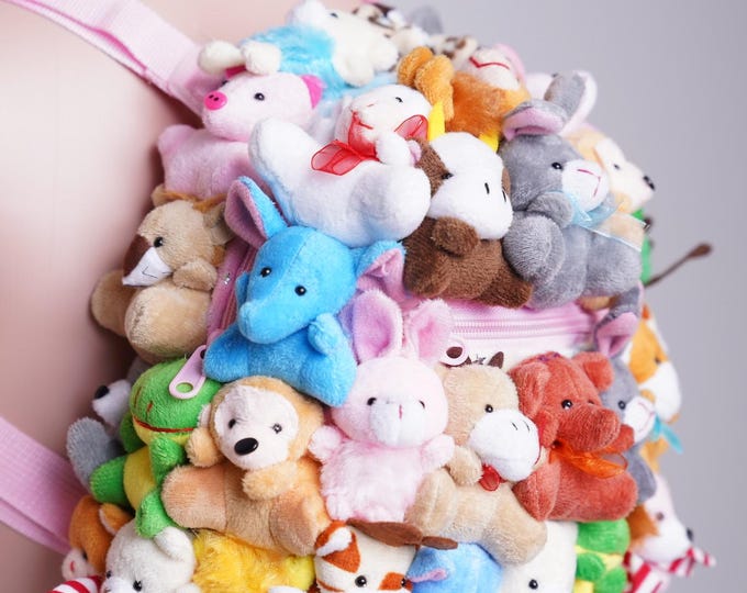 Goth Bunny Plush Backpack - Etsy