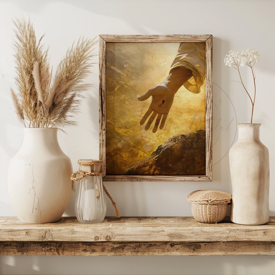 Jesus Christ Reaching Out His Hand Come Follow Me He is Risen ...