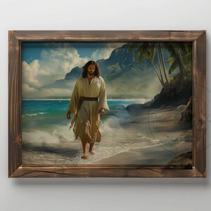 Jesus Christ Walking Oil Painting Christian Artwork Bible Art Scriptures Savior Come Follow Me ...
