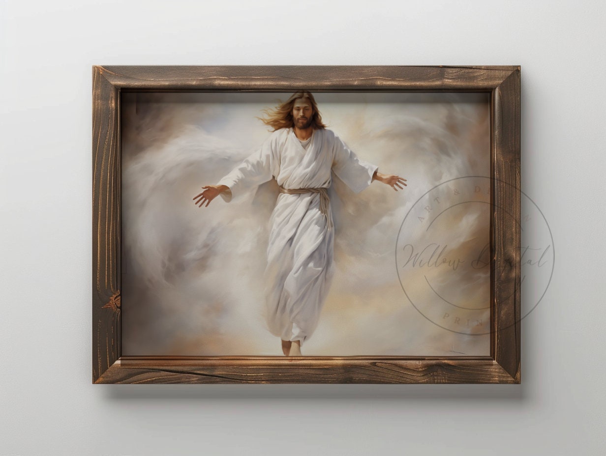 Jesus Christ Returns Oil Painting Christian Artwork Bible Art ...
