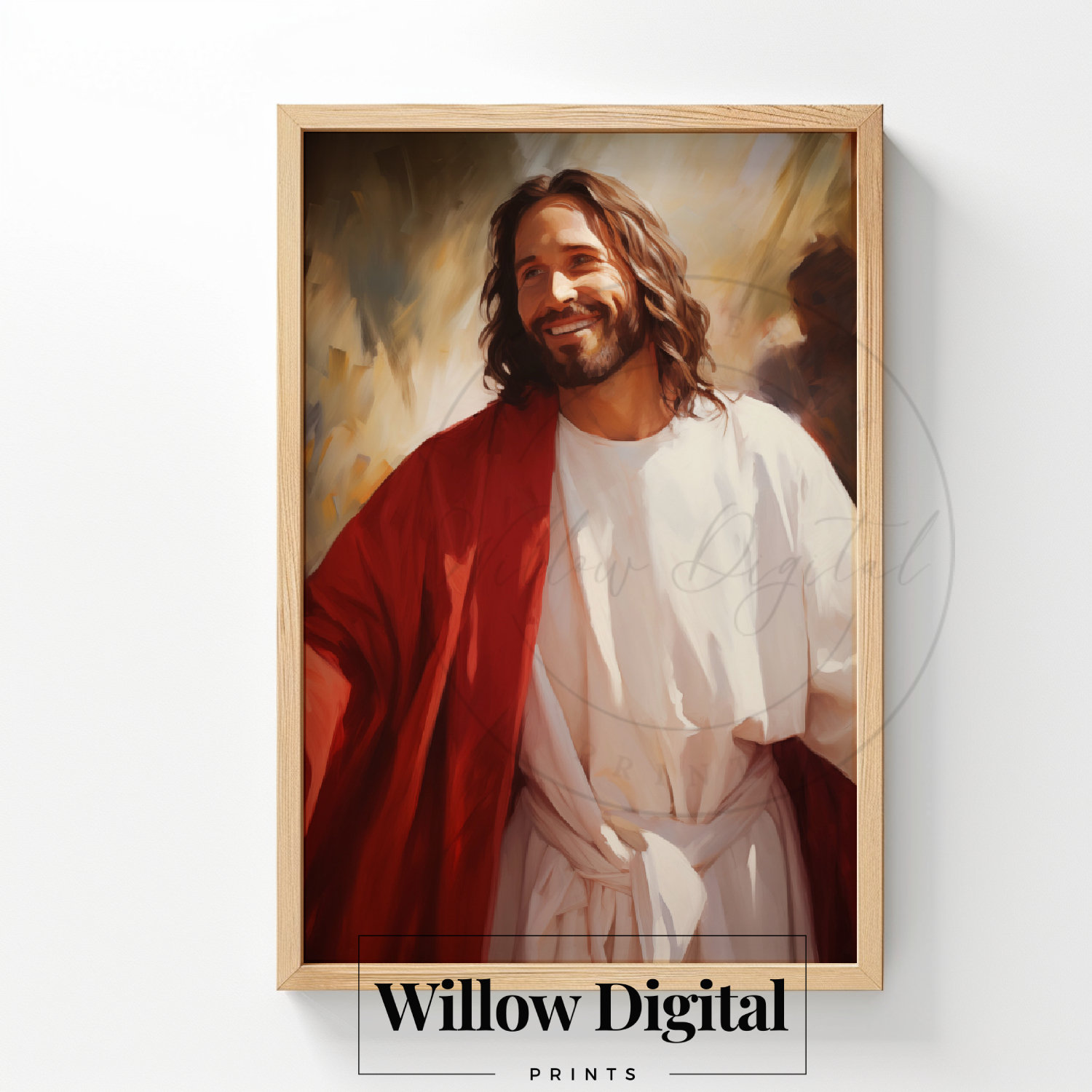 Joyful Jesus Christ Come Follow Me Peaceful Oil Painting Christian Artwork Bible Scriptures ...