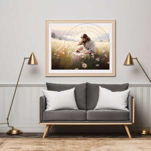 Jesus Christ Holding a Child Oil Painting Christian Artwork Bible Scriptures Savior Come Follow ...