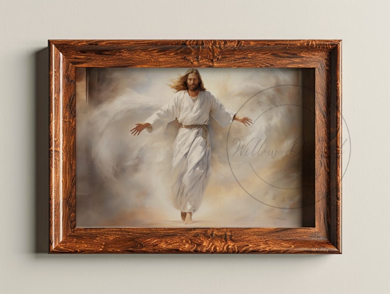 Jesus Christ Returns Oil Painting Christian Artwork Bible Art ...