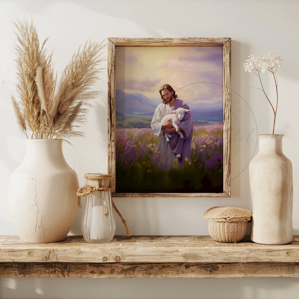 Jesus Christ Lost Sheep 99 Come Follow Me He is Risen Oil Painting ...