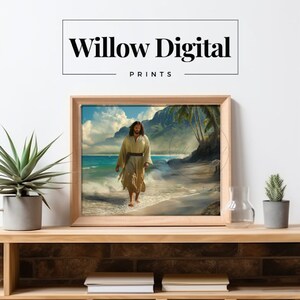 Jesus Christ Walking Oil Painting Christian Artwork Bible Art Scriptures Savior Come Follow Me ...