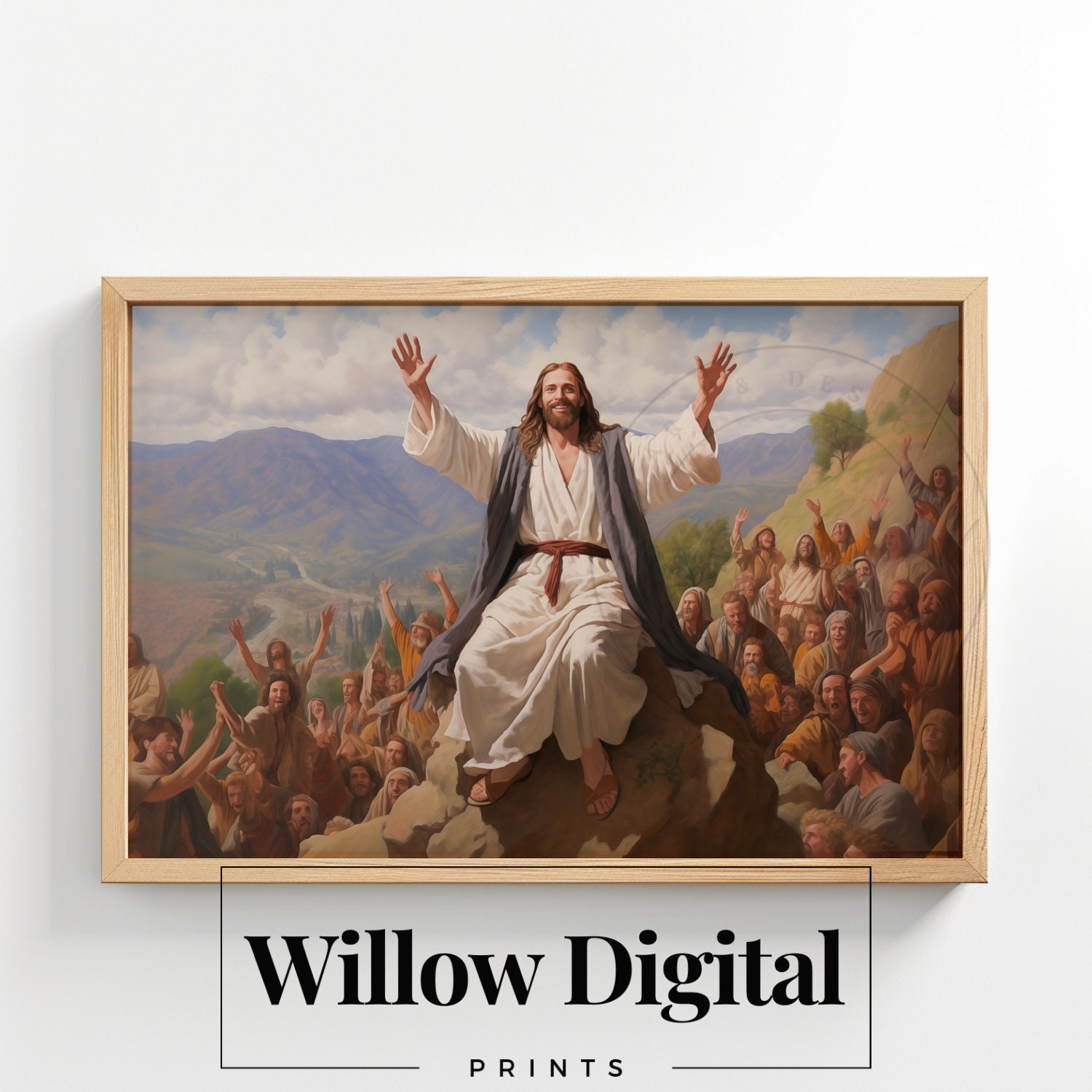 Jesus Christ Come Follow Me Happy People Painting Christian Artwork Bible Scriptures Savior ...