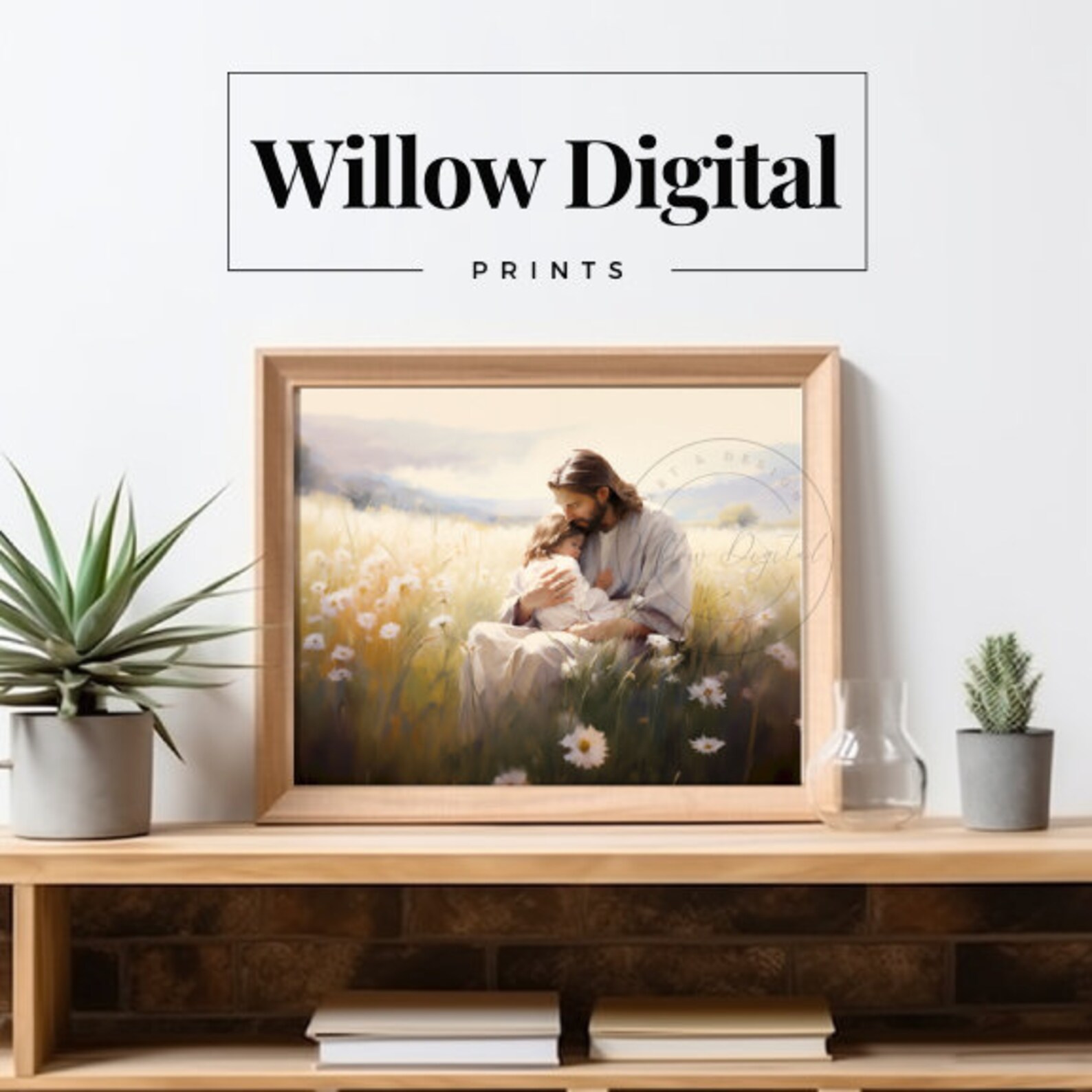 Jesus Christ Holding a Child Oil Painting Christian Artwork Bible ...