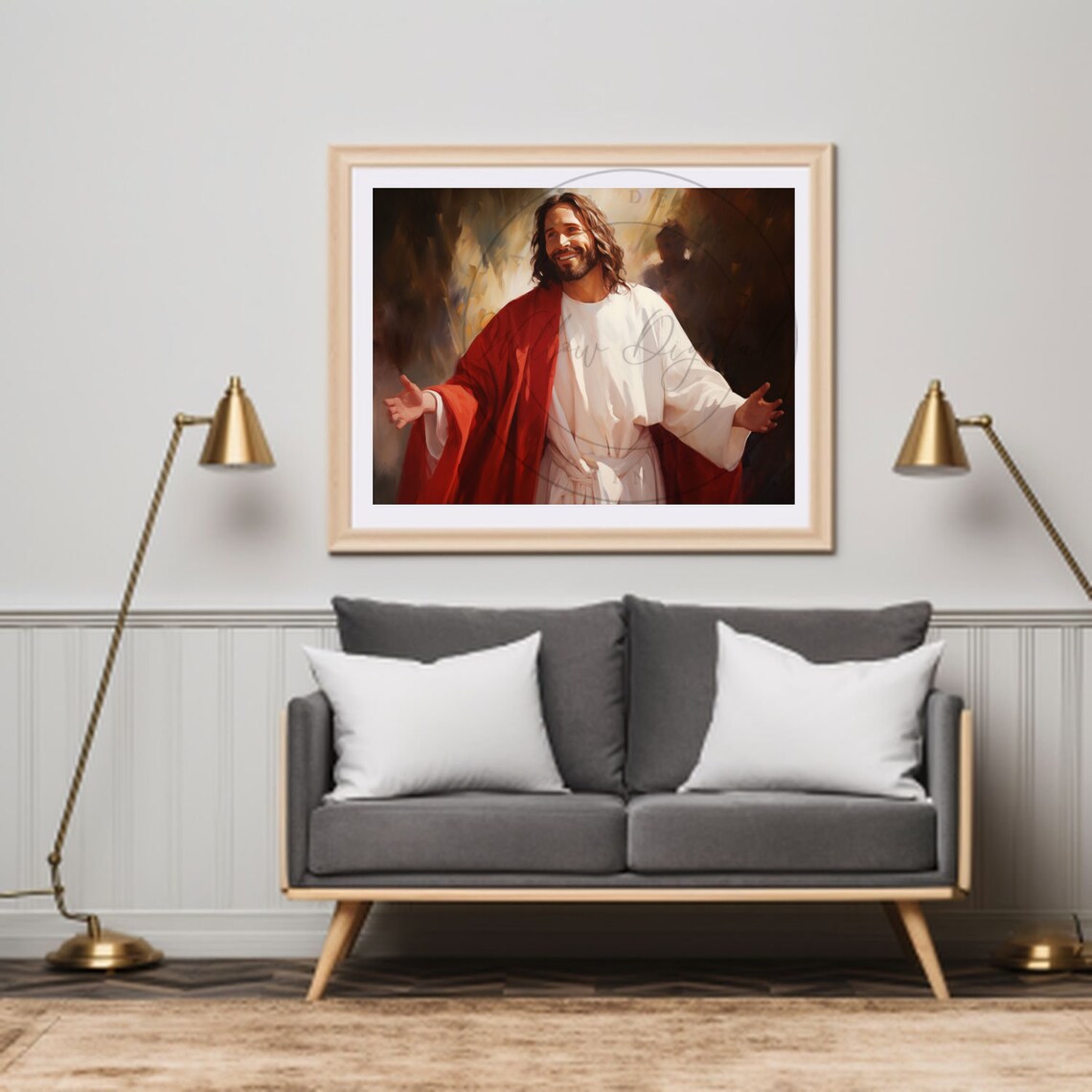 Joyful Jesus Christ Come Follow Me He is Risen Oil Painting Christian Artwork Bible Scriptures ...