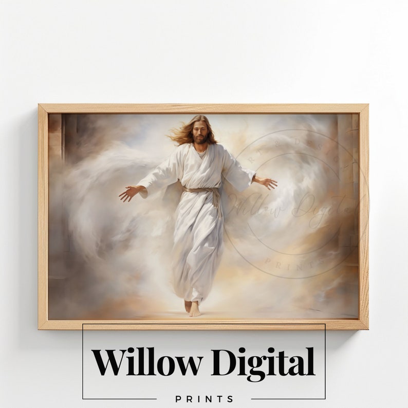 Jesus Christ Returns Oil Painting Christian Artwork Bible Art ...