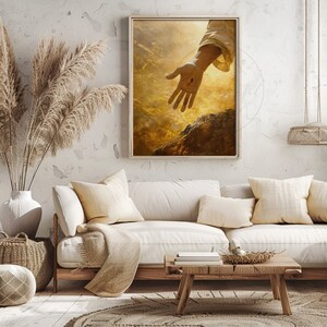 Jesus Christ Reaching Out His Hand Come Follow Me He is Risen ...