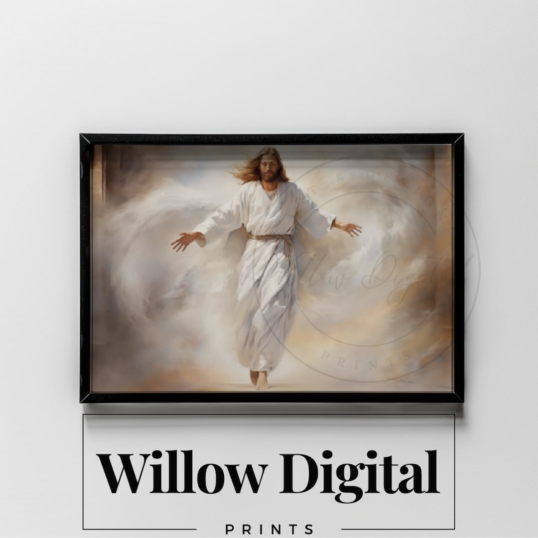 Jesus Christ Returns Oil Painting Christian Artwork Bible Art ...