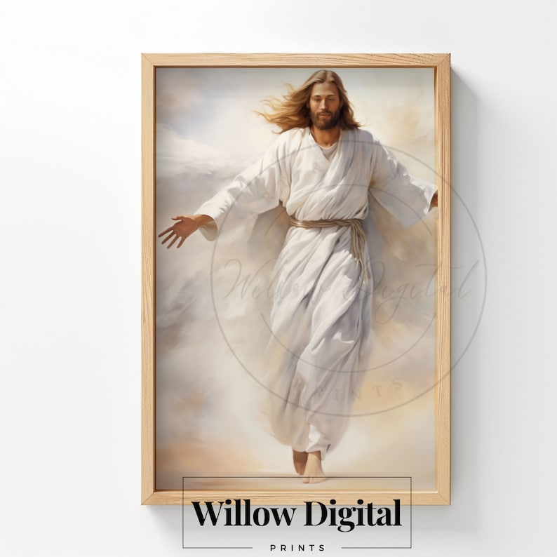 Jesus Christ Returns Come Follow Me He is Risen Oil Painting Christian ...
