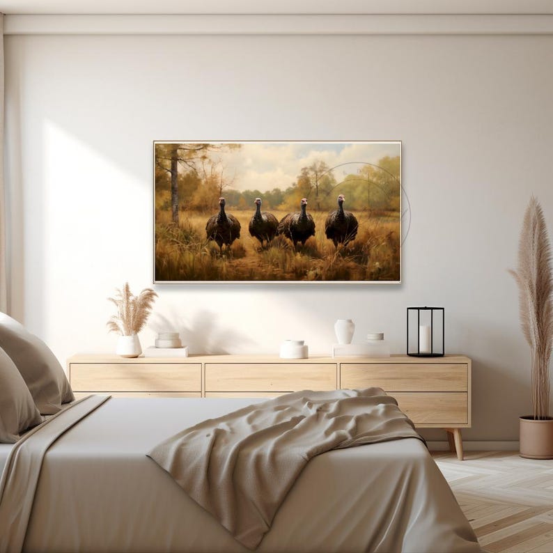 Frame TV Thanksgiving Turkey Fall Vintage Oil Painting Neutral Autumn ...