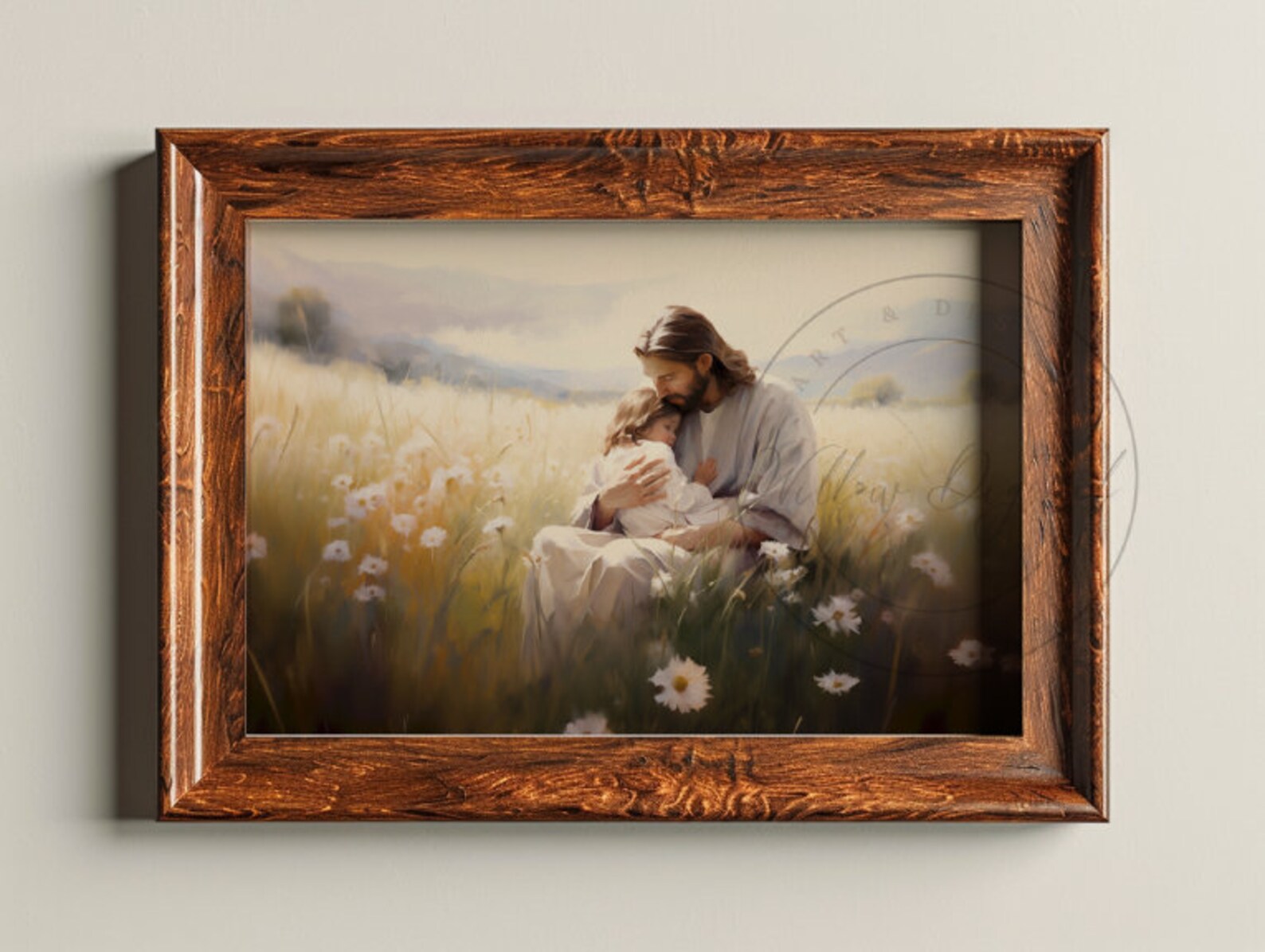 Jesus Christ Holding a Child Oil Painting Christian Artwork Bible ...