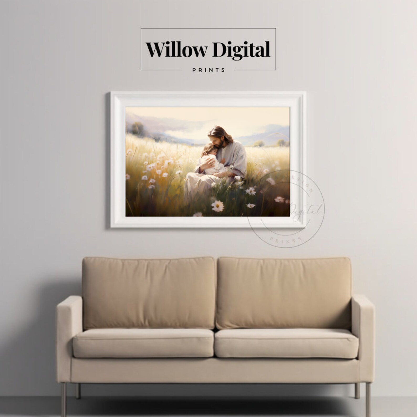 Jesus Christ Holding a Child Oil Painting Christian Artwork Bible ...