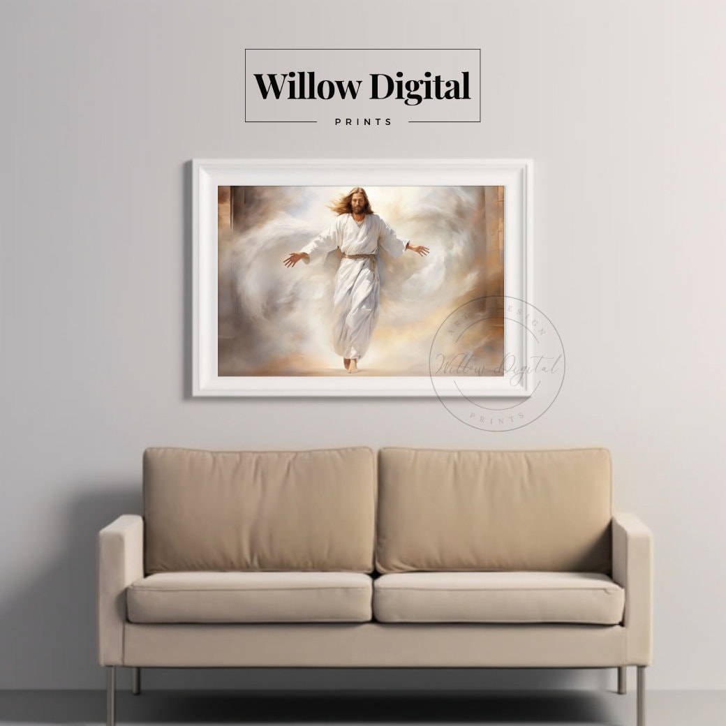 Jesus Christ Returns Oil Painting Christian Artwork Bible Art ...