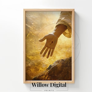 Jesus Christ Reaching Out His Hand Come Follow Me He is Risen ...