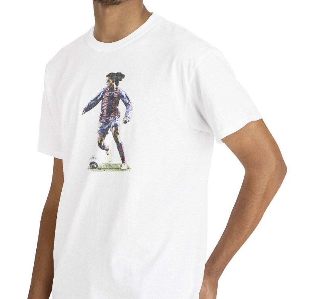 Ronaldinho Brazilian Unique Football Player Loose Crew Neck Cotton T ...